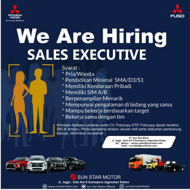 Lowongan Kerja Sales Executive di PT. Sun Star Motor Klaten - LokerJogja.ID