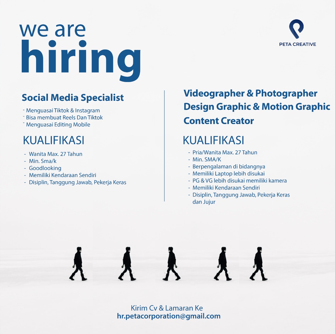 Lowongan Kerja Social Media Specialist - Videographer & Photographer - Design Graphic & Motion ...