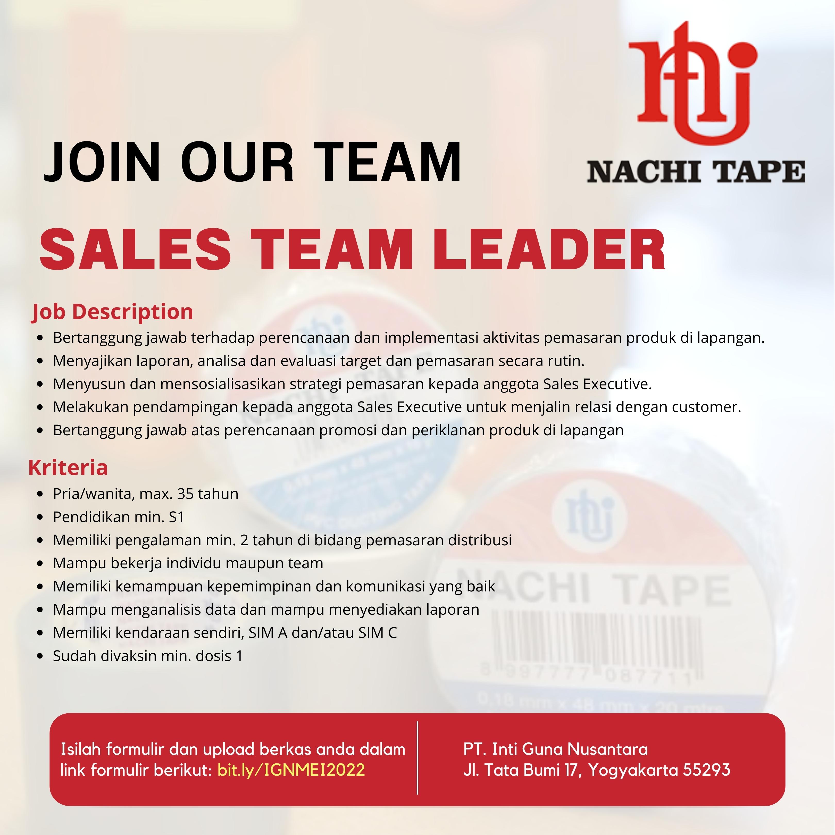 Lowongan Kerja Sales Team Leader - Admin Online - Desain Grafis - Sales ...