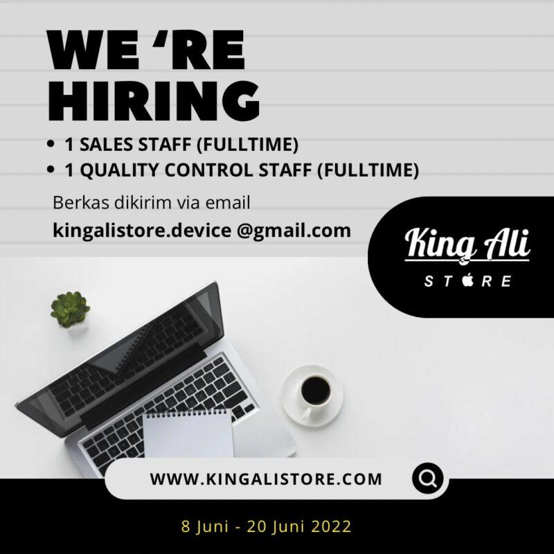 Lowongan Kerja Sales Staff - Quality Control Staff di King Ali Store ...