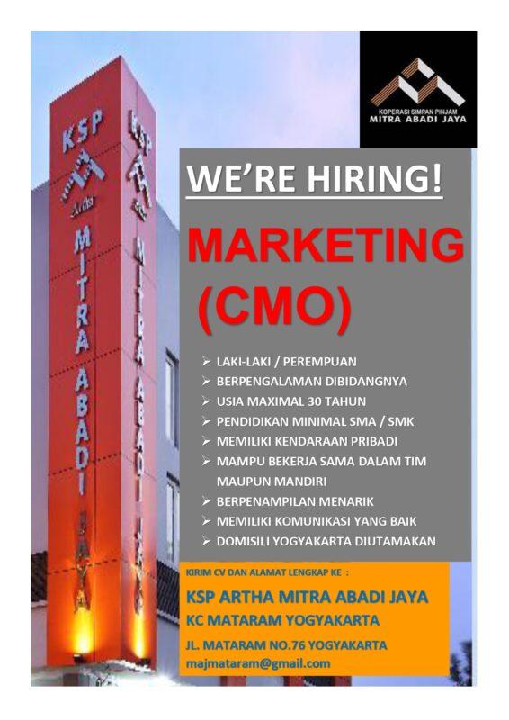Lowongan Kerja Marketing (CMO) di KSP Artha Mitra Abadi Jaya ...