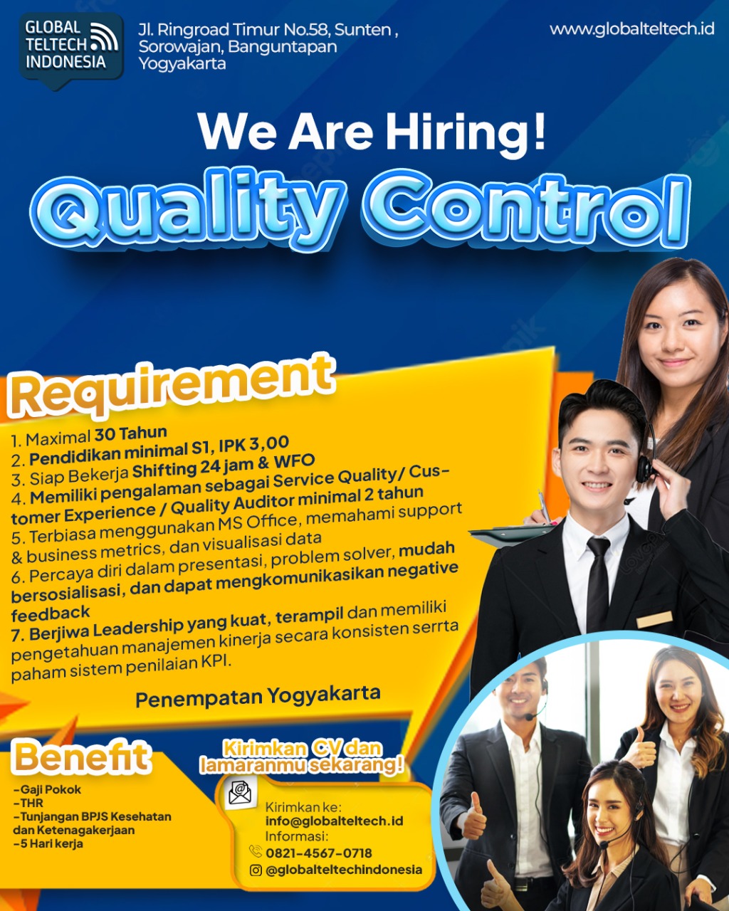 Lowongan Kerja Quality Control di PT. Global Teltech Indonesia ...