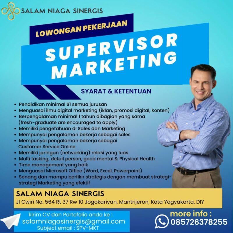 Lowongan Kerja Supervisor Marketing di Salam Niaga Sinergis - LokerJogja.ID
