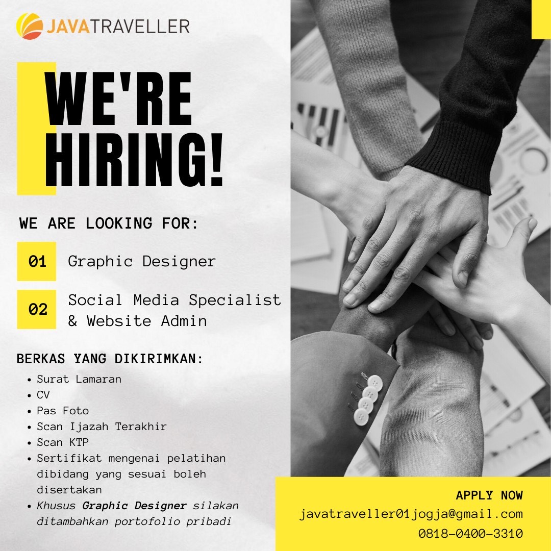 Lowongan Kerja Graphic Designer - Social Media Specialist & Website Admin di Java Traveller ...
