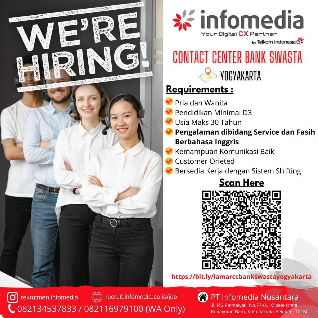 Lowongan Kerja Contact Center Bank Swasta - Agent Call Center Outbound ...