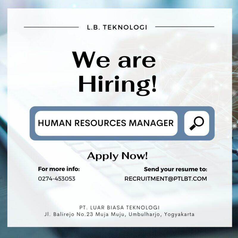 Lowongan Kerja Human Resources Manager di PT. Luar Biasa Teknologi ...