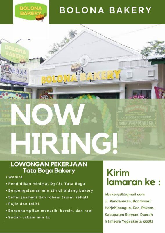 Lowongan Kerja Staff Tata Boga Bakery di Bolona Bakery (CV. Shana ...