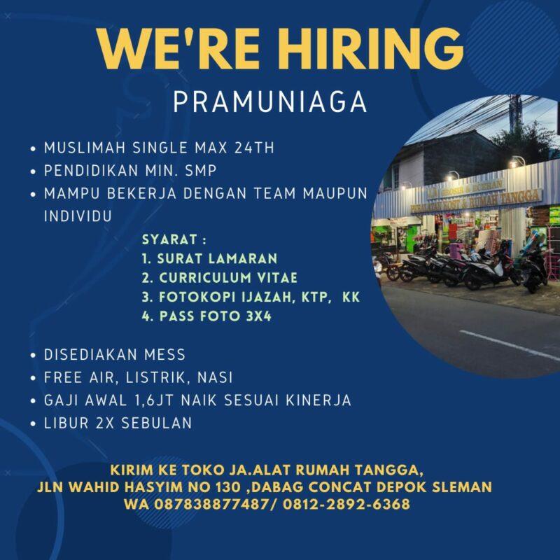 Lowongan Kerja Pramuniaga di Ja Fashion dan Peralatan Kos - LokerJogja.ID