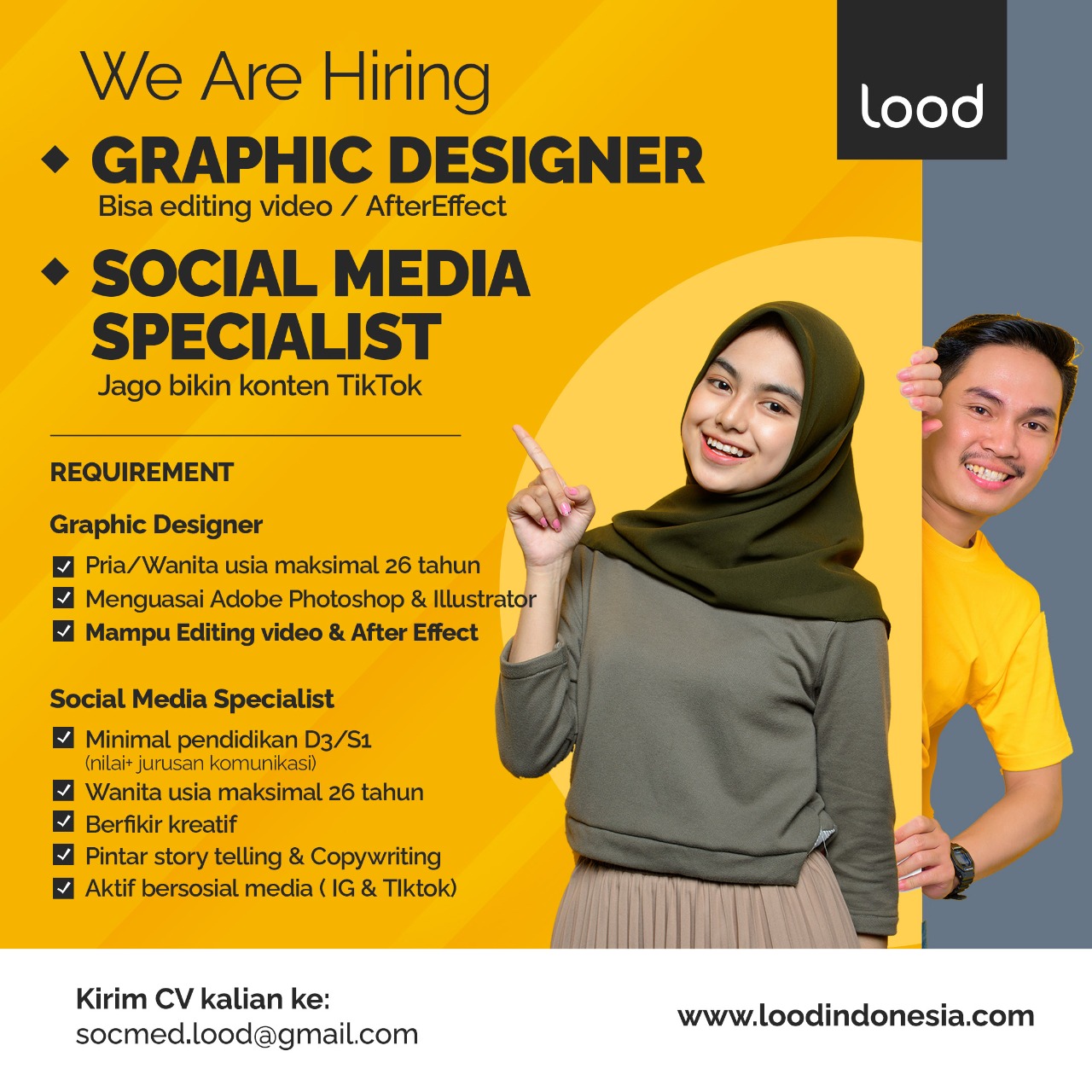 Lowongan Kerja Designer - Sosial Media Spesialist di Lood Indonesia - LokerJogja.ID