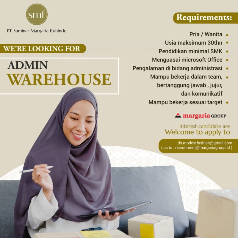 Lowongan Kerja Admin Warehouse di PT. Suminar Margaria Fashindo ...