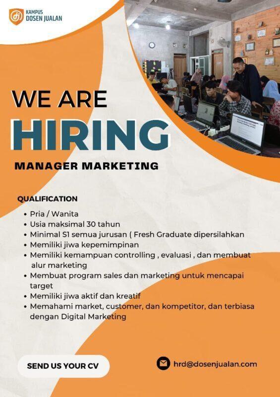 Lowongan Kerja Manager Marketing - Digital Marketing Content Designer ...