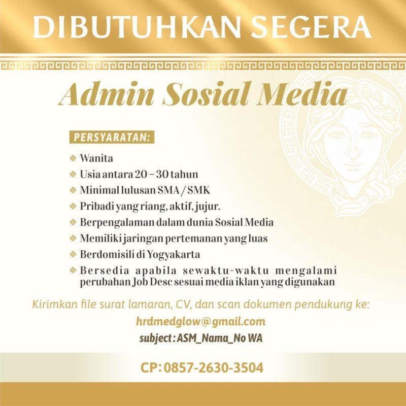Lowongan Kerja Admin Sosial Media - Host Live Stream - Shopkeeper - Digital Marketing - Content ...