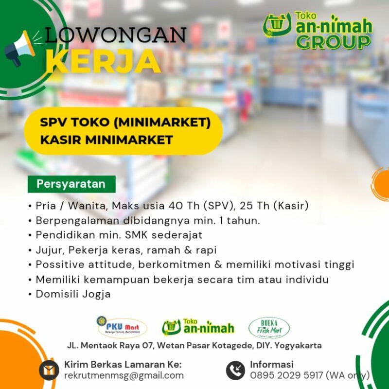 Lowongan Kerja SPV Minimarket Retail - Kasir Toko - Cook (Catering) - Cook Helper - Operator Isi ...