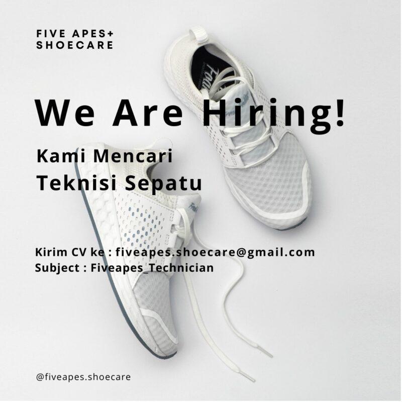 Lowongan Kerja Teknisi Sepatu di Fiveapes Shoecare - LokerJogja.ID