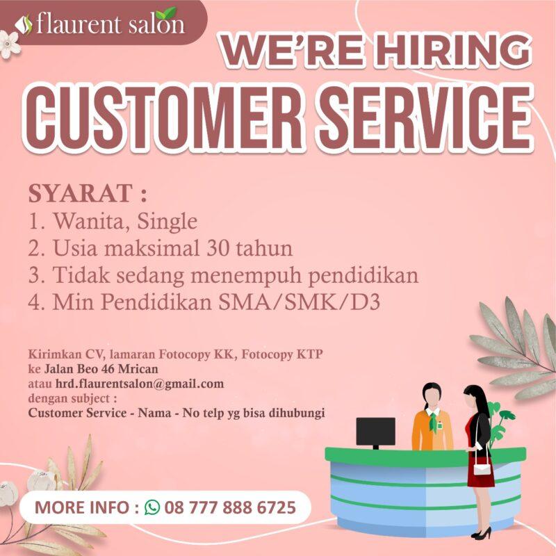 Lowongan Kerja Customer Service di Flaurent Salon - LokerJogja.ID