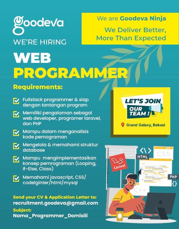 Lowongan Kerja Web Programmer di Goodeva Technology - LokerJogja.ID