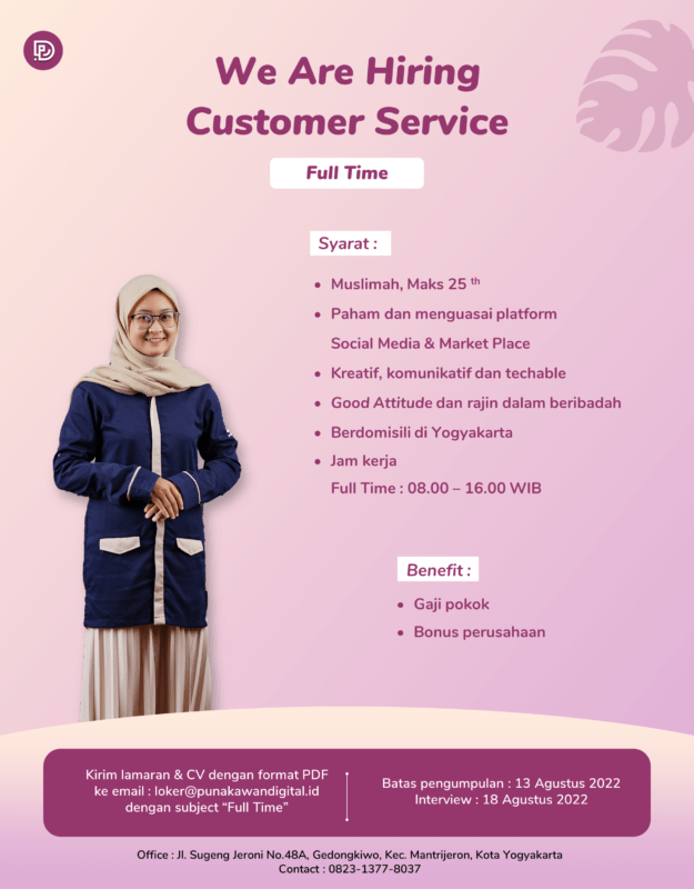 Lowongan Kerja Customer Service di Punakawan Digital - LokerJogja.ID