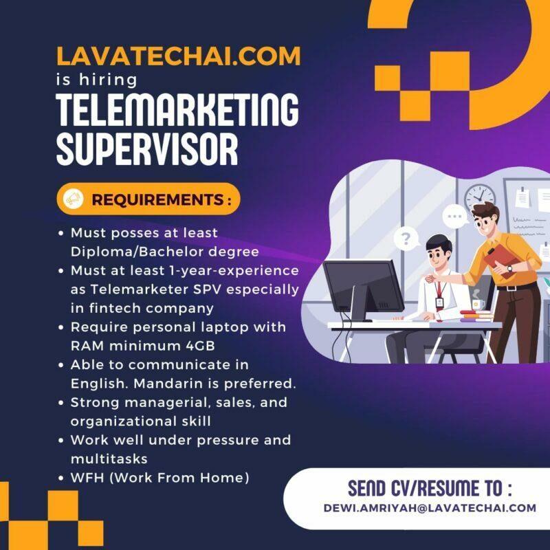 Lowongan Kerja Telemarketing Supervisor - Tele Collection Agents di ...