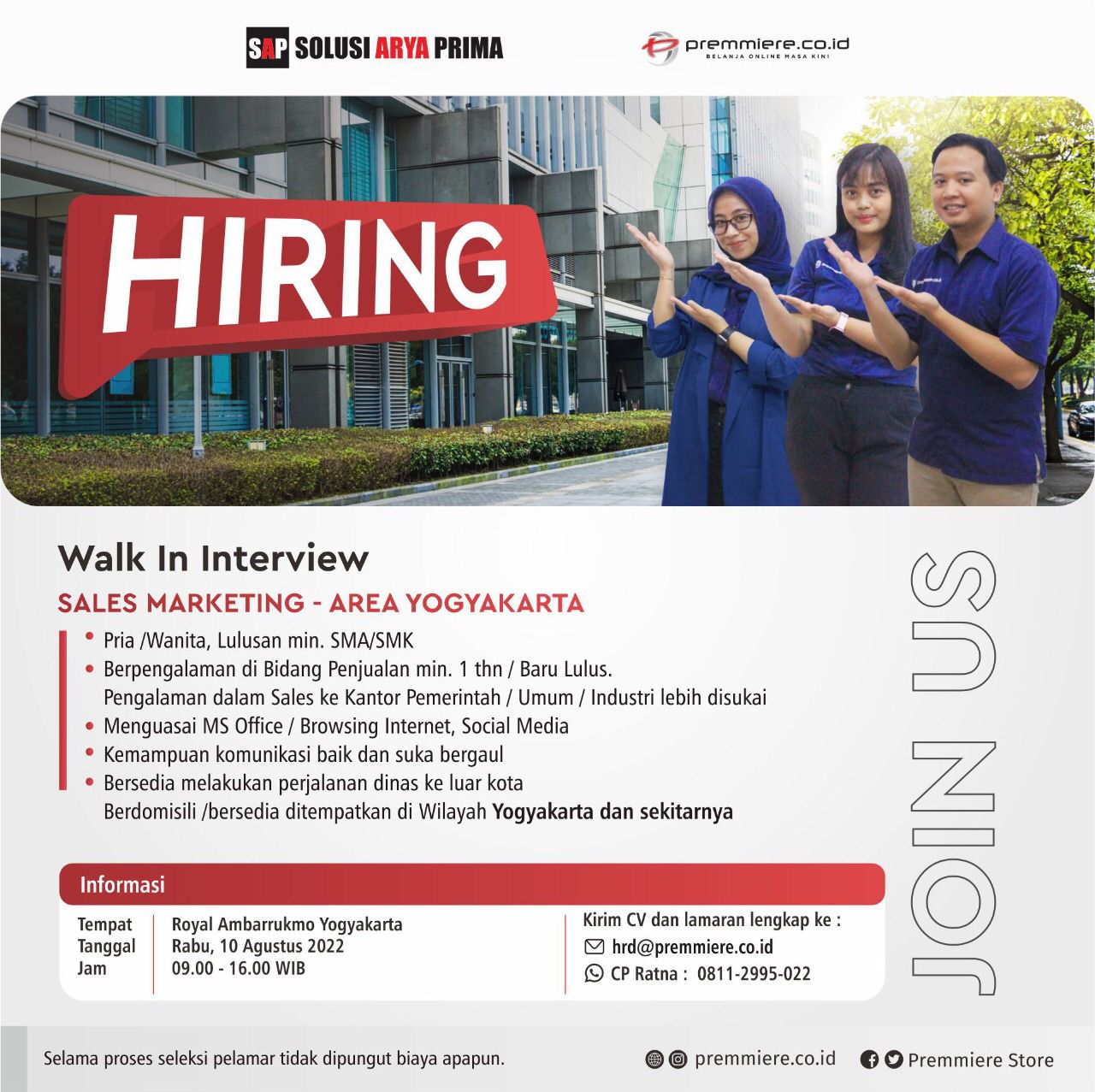 Lowongan Kerja Sales Marketing di CV. Solusi Arya Prima - LokerJogja.ID