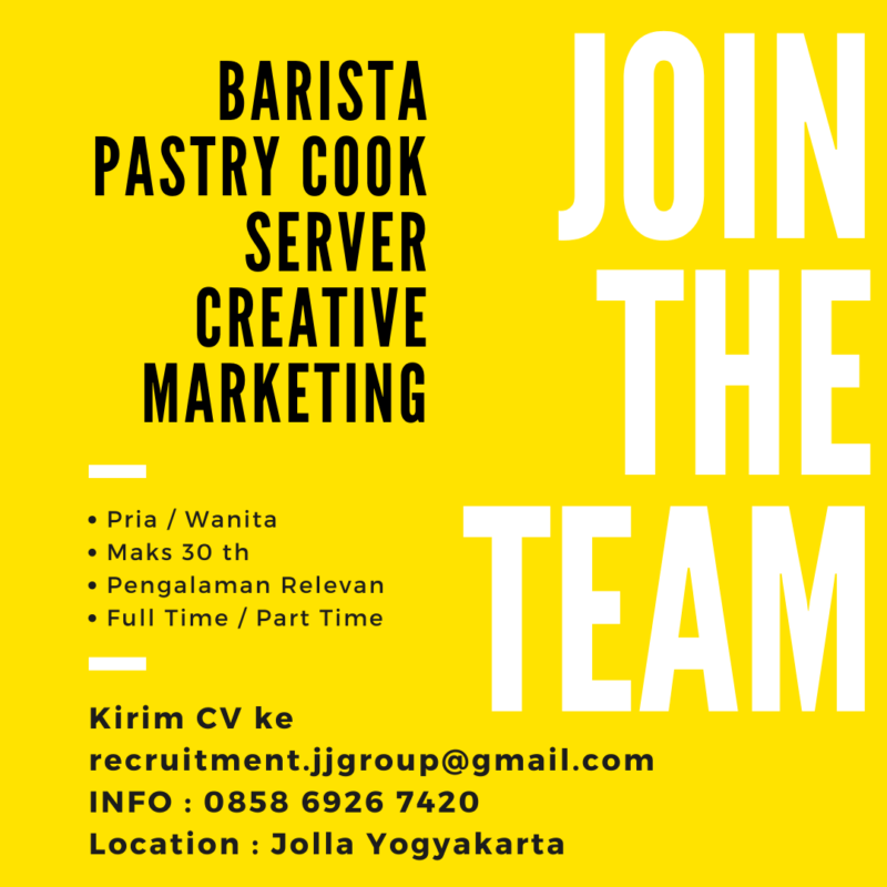 Lowongan Kerja Barista - Server - Pastry Cook - Cook Helper - Creative ...