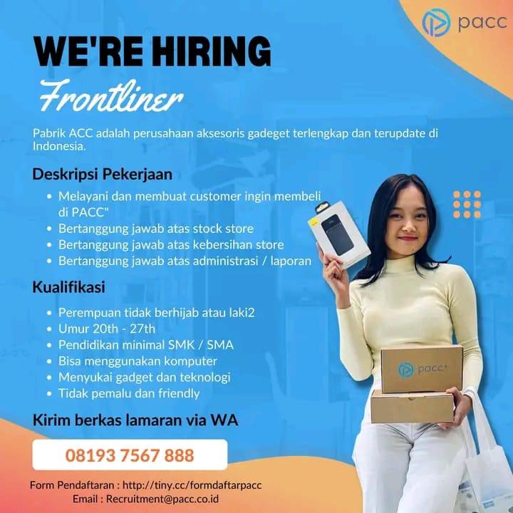 Lowongan Kerja Frontliner di PT. Pabrik ACC Sukses - LokerJogja.ID