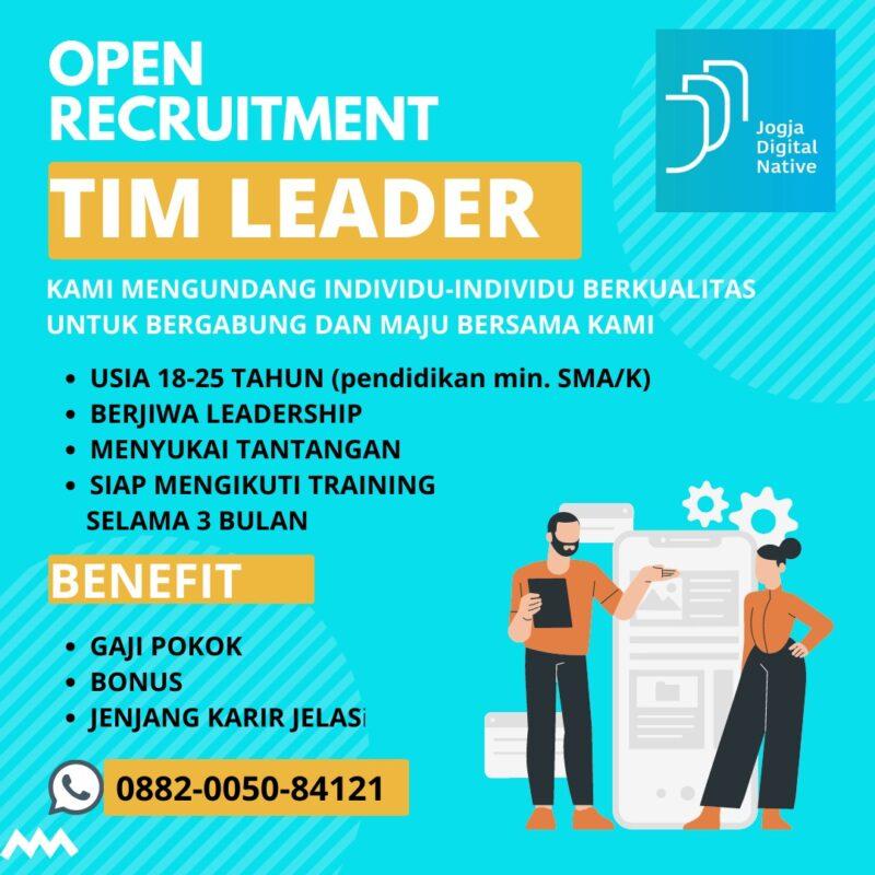 Lowongan Kerja Team Leader di Jogja Digital Native - LokerJogja.ID