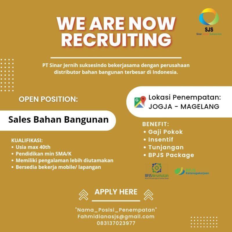 Lowongan Kerja Sales Bahan Bangunan di PT. Sinar Jernih Suksesindo ...