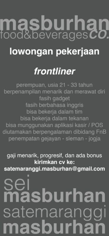Lowongan Kerja Frontliner di Sate Maranggi Mas Burhan & Sei Mas Burhan - LokerJogja.ID