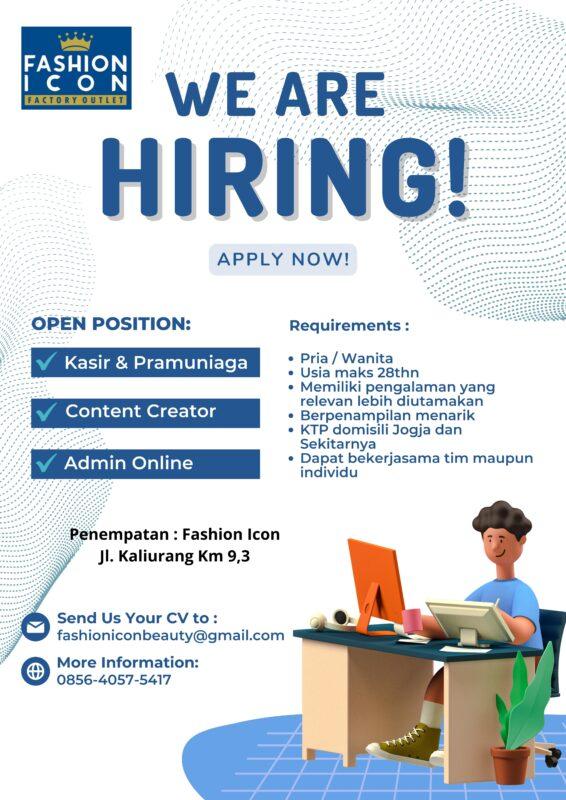 Lowongan Kerja Kasir & Pramuniaga - Content Creator - Admin Online di Fashion Icon Factory ...