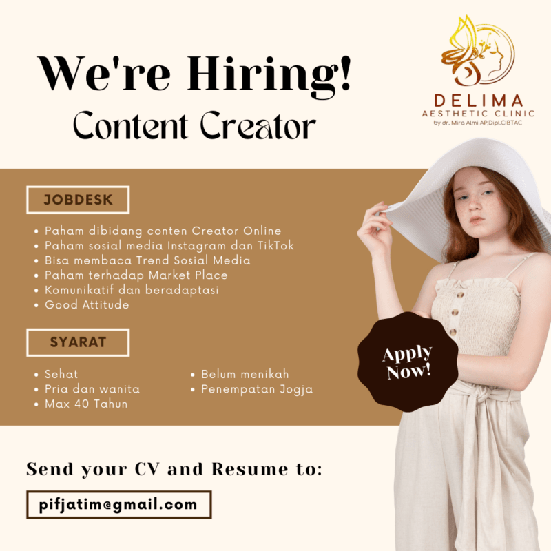 Lowongan Kerja Content Creator di Delima Aesthetic - LokerJogja.ID