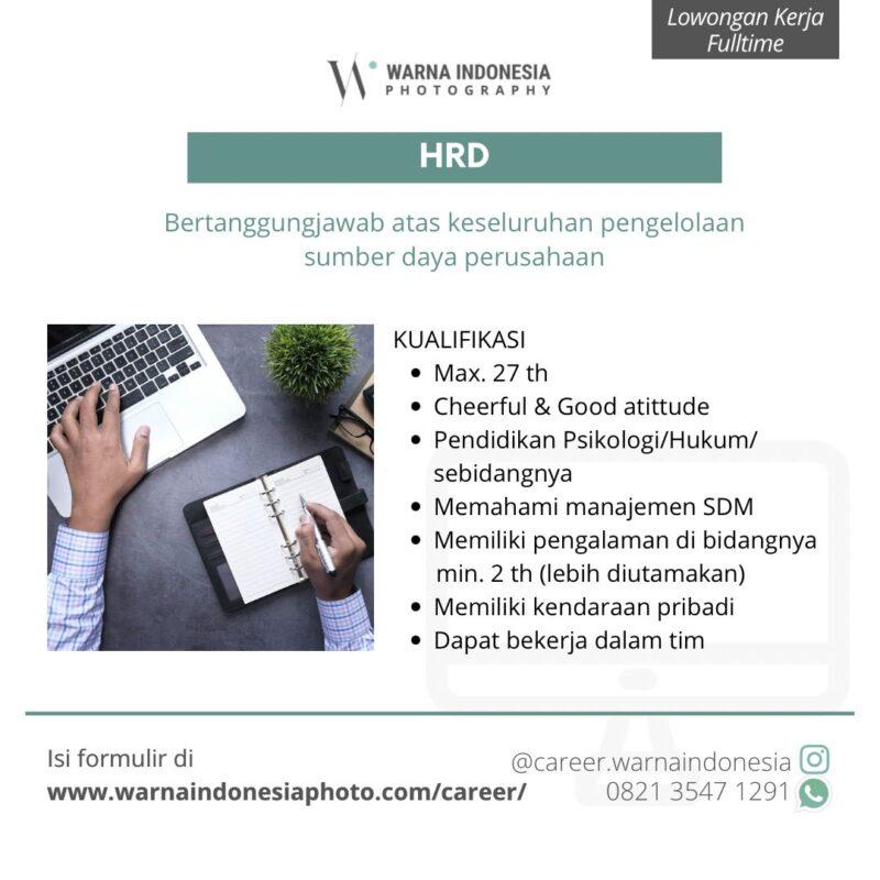 Lowongan Kerja HRD - Admin Sosial Media - Barista di Warna Indonesia ...