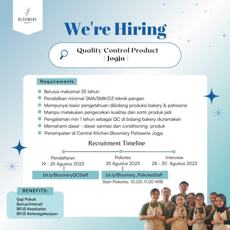 Lowongan Kerja Content Creator - HRD Intern - Sales Staff - Quality ...