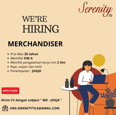 Lowongan Kerja Merchandiser di Serenity Tile - LokerJogja.ID