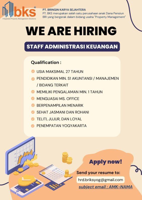 Lowongan Kerja Staff Administrasi Keuangan Di Pt Bringin Karya