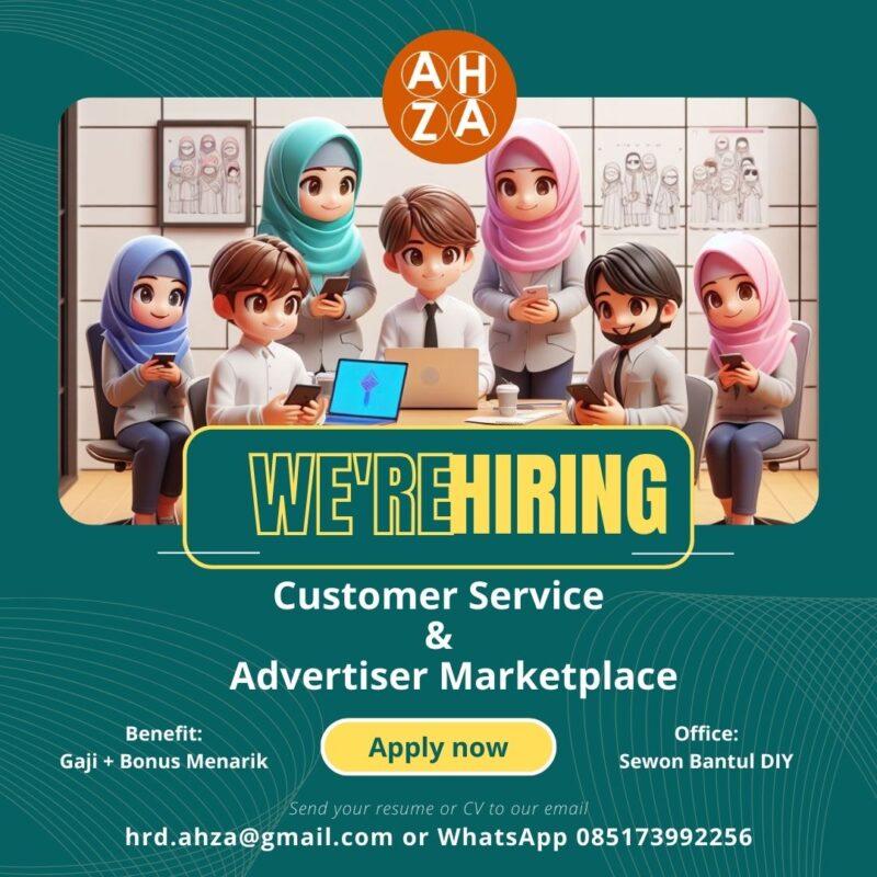 Lowongan Kerja CS - Adv. Marketplace di AHZA Mitra Gawe Becik ...