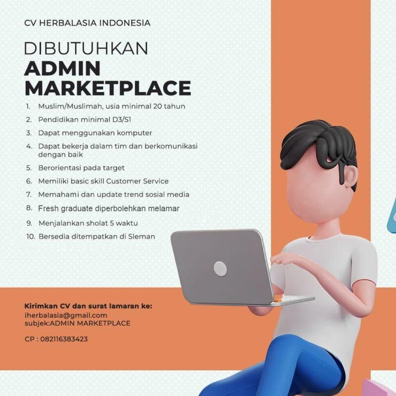 Lowongan Kerja Admin Marketplace di CV. Herbalasia Indonesia - LokerJogja.ID