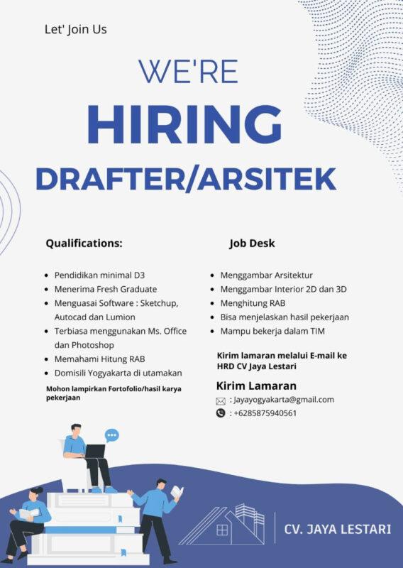 Lowongan Kerja Drafter/Arsitek di CV. Jaya Lestari - LokerJogja.ID