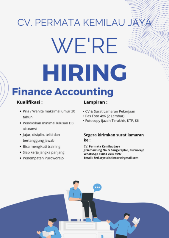 Lowongan Kerja Finance Accounting di CV. Permata Kemilau Jaya ...