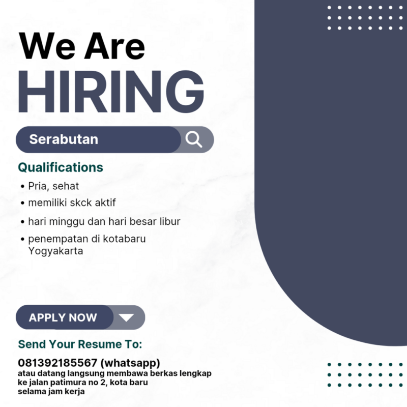 Lowongan Kerja Serabutan - Pramuniaga - Teknisi Listrik di CV. Sakti ...