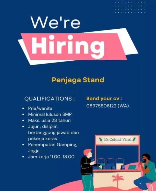 Lowongan Kerja Penjaga Stand di Es Coklat Viral - LokerJogja.ID