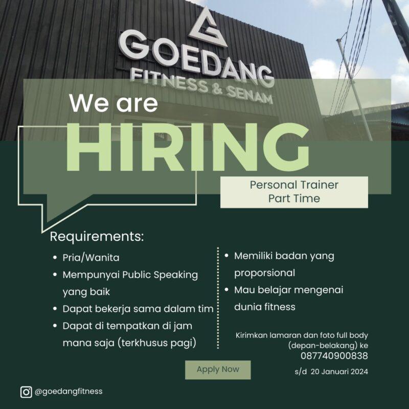 Lowongan Kerja Personal Trainer Part Time di Goedang Fitness & Senam ...