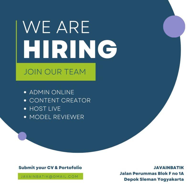 Lowongan Kerja Admin Online - Content Creator - Host Live - Model Reviewer di Javainbatik ...