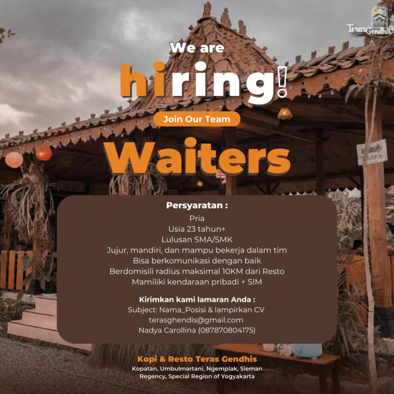 Lowongan Kerja Waiters di Kopi & Resto Teras Gendhis - LokerJogja.ID