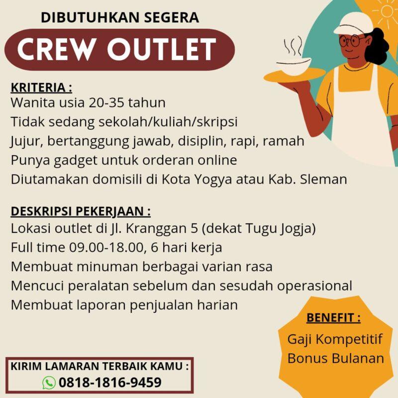 Lowongan Kerja Crew Outlet di Kranggan 5 - LokerJogja.ID