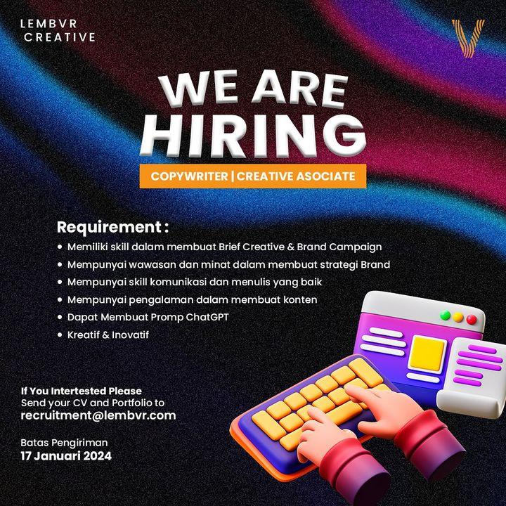 Lowongan Kerja Copywriter - Creative Associate di Lembvr Creative ...