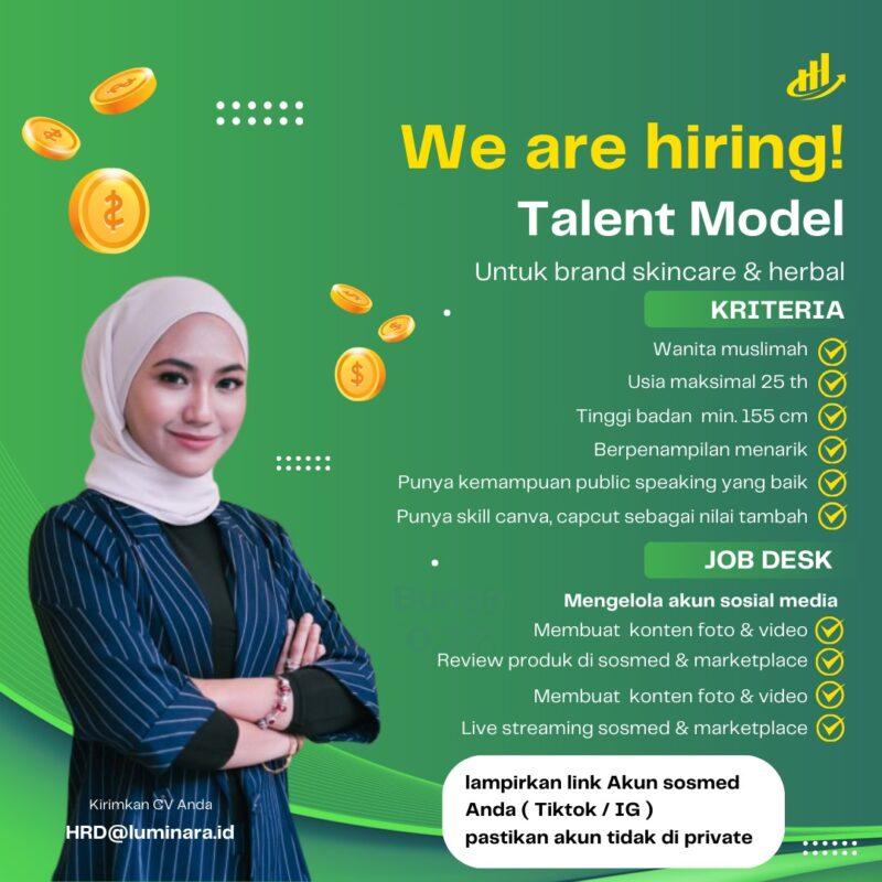 Lowongan Kerja Talent Model di Luminara - LokerJogja.ID