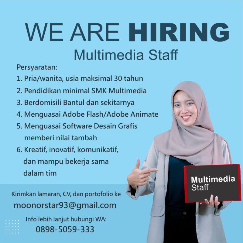Lowongan Kerja Multimedia Staff di MOS Media - LokerJogja.ID