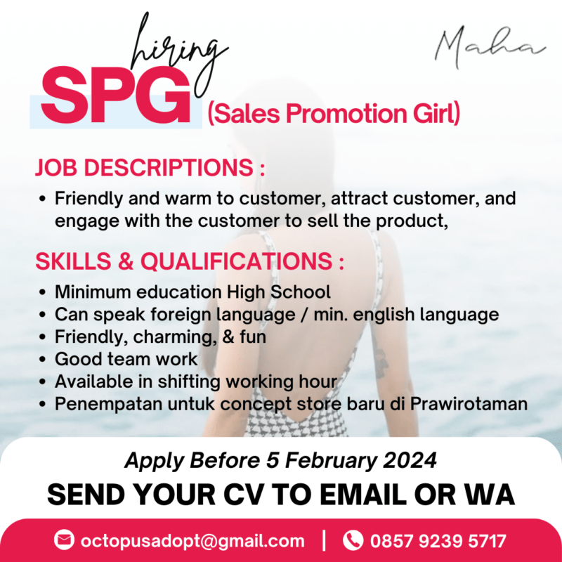 Lowongan Kerja SPG di Maha The Label - LokerJogja.ID