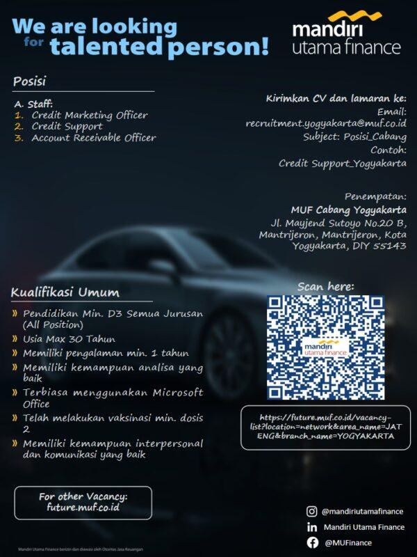 Lowongan Kerja Credit Marketing Officer - Credit Support - Account ...