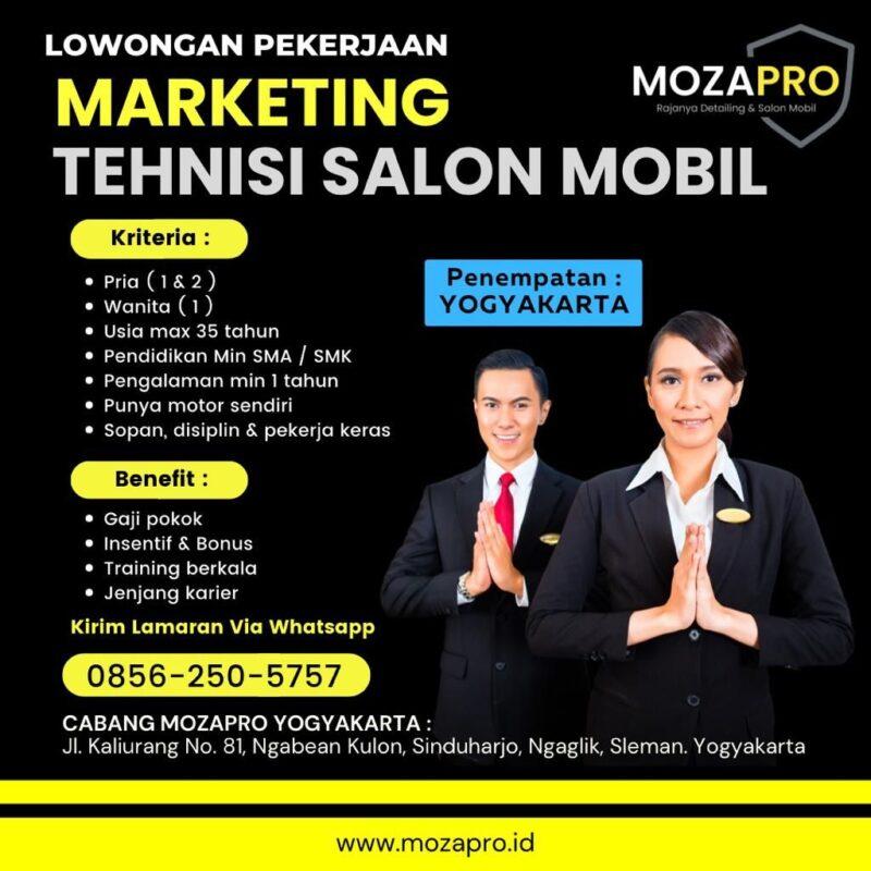 Lowongan Kerja Marketing - Teknisi Salon Mobil di Mozapro - LokerJogja.ID